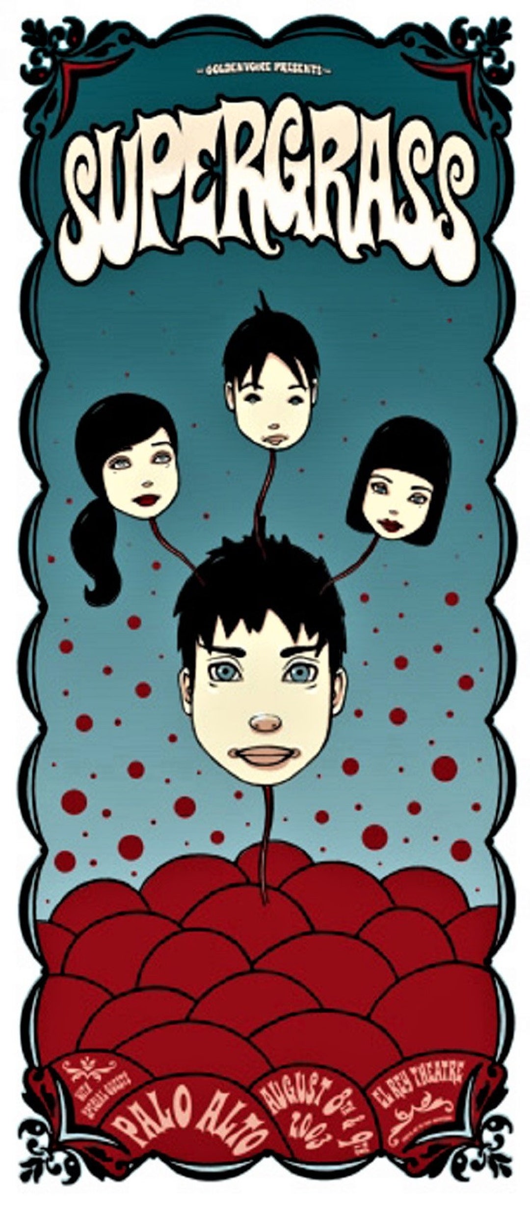 POSTER Supergrass Tara Mcpherson Artist Signed Numbered Paloalto 2003 ...