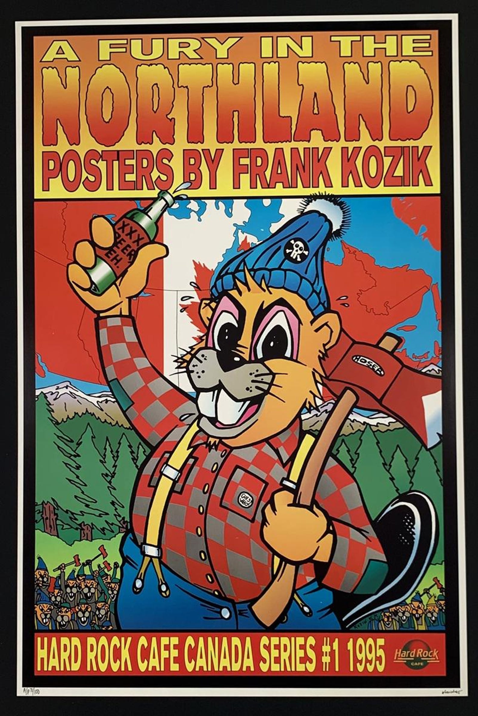 A Fury in the Northland POSTER Show Hard Rock Cafe 1995 Signed Frank ...