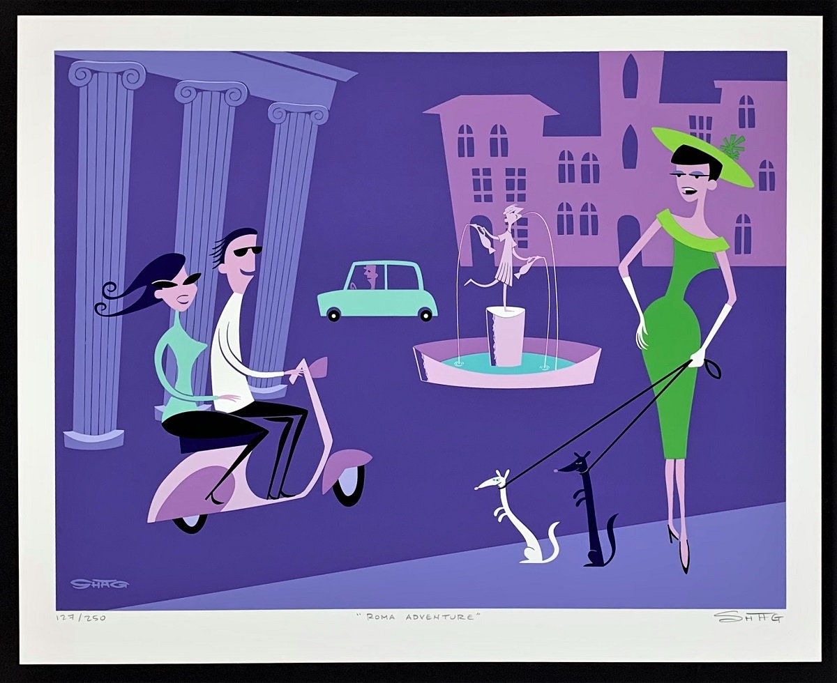 Roma Adventure SHAG PRINT Silkscreen Serigraph Unframed Signed Josh ...