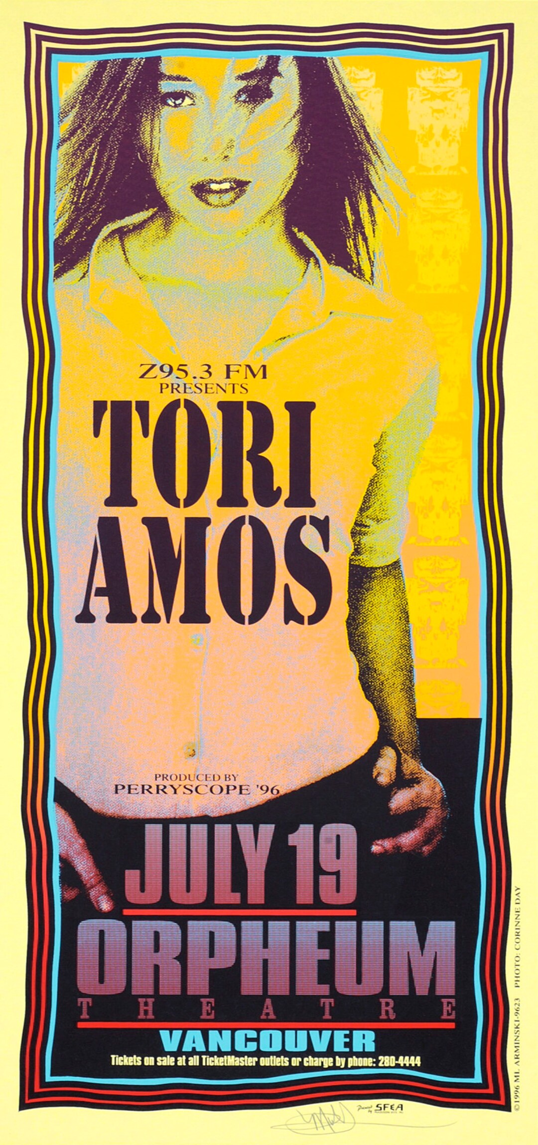 HANDBILL Tori Amos Art by Mark Arminski 4.25" X 8.75" Inches - Etsy