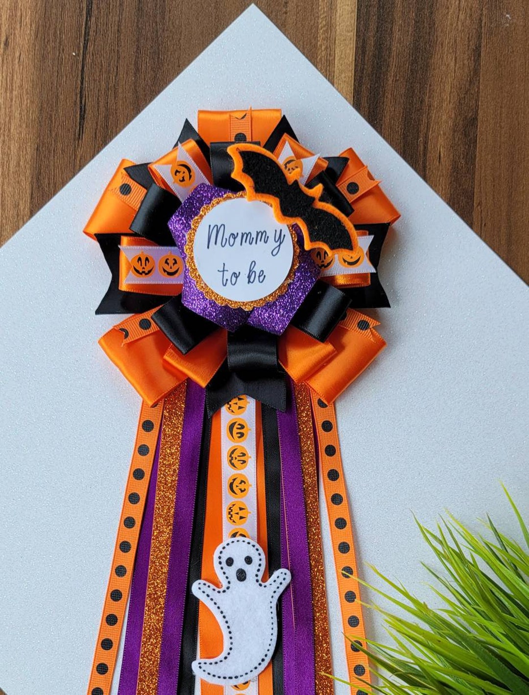 Halloween Baby Shower Mum/halloween Mom to Be Corsage/halloween Baby ...