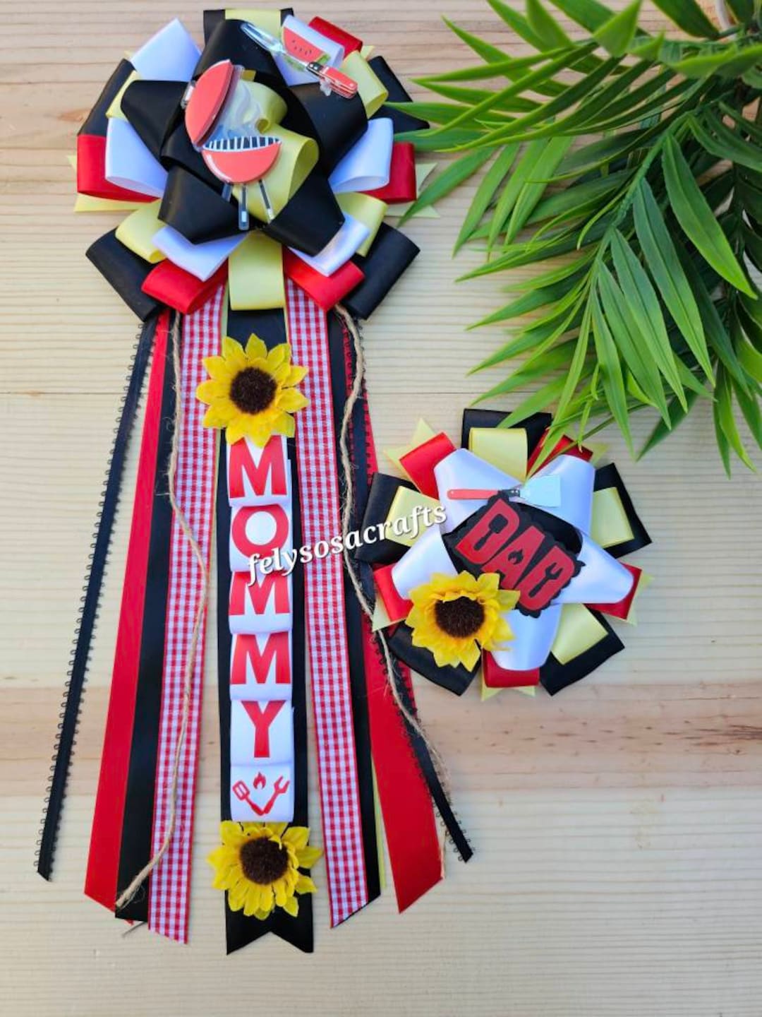 Baby Q Baby Shower Mum/bbq Mom to Be Pin/baby Q Sunflower Pin /baby Q ...