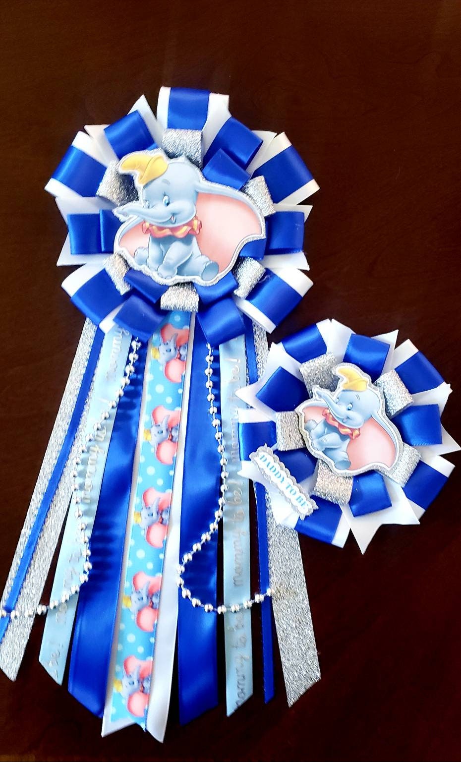 Elephan Baby Shower Corsage/baby Shower Mum Boy/mom to Be Pin/dad to Be ...