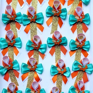 Baby Shower Guest Pins/baby Shower Capias/brown and Orange Pins ...