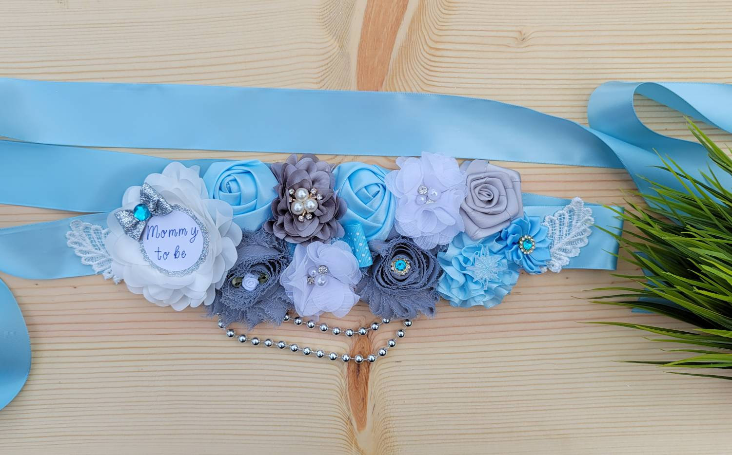 Blue Belly Sash/winter Baby Shower Sash/boy Belly - Etsy