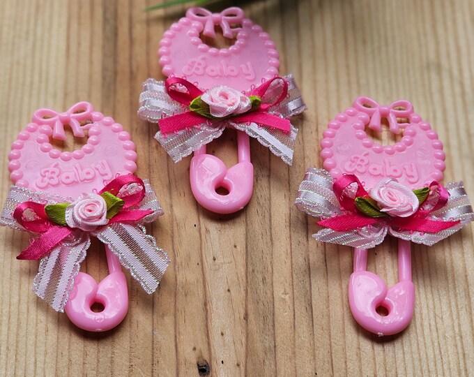 Baby Shower Guest Pins/it's a Girl Baby Shower Guest Pins/pink Baby ...
