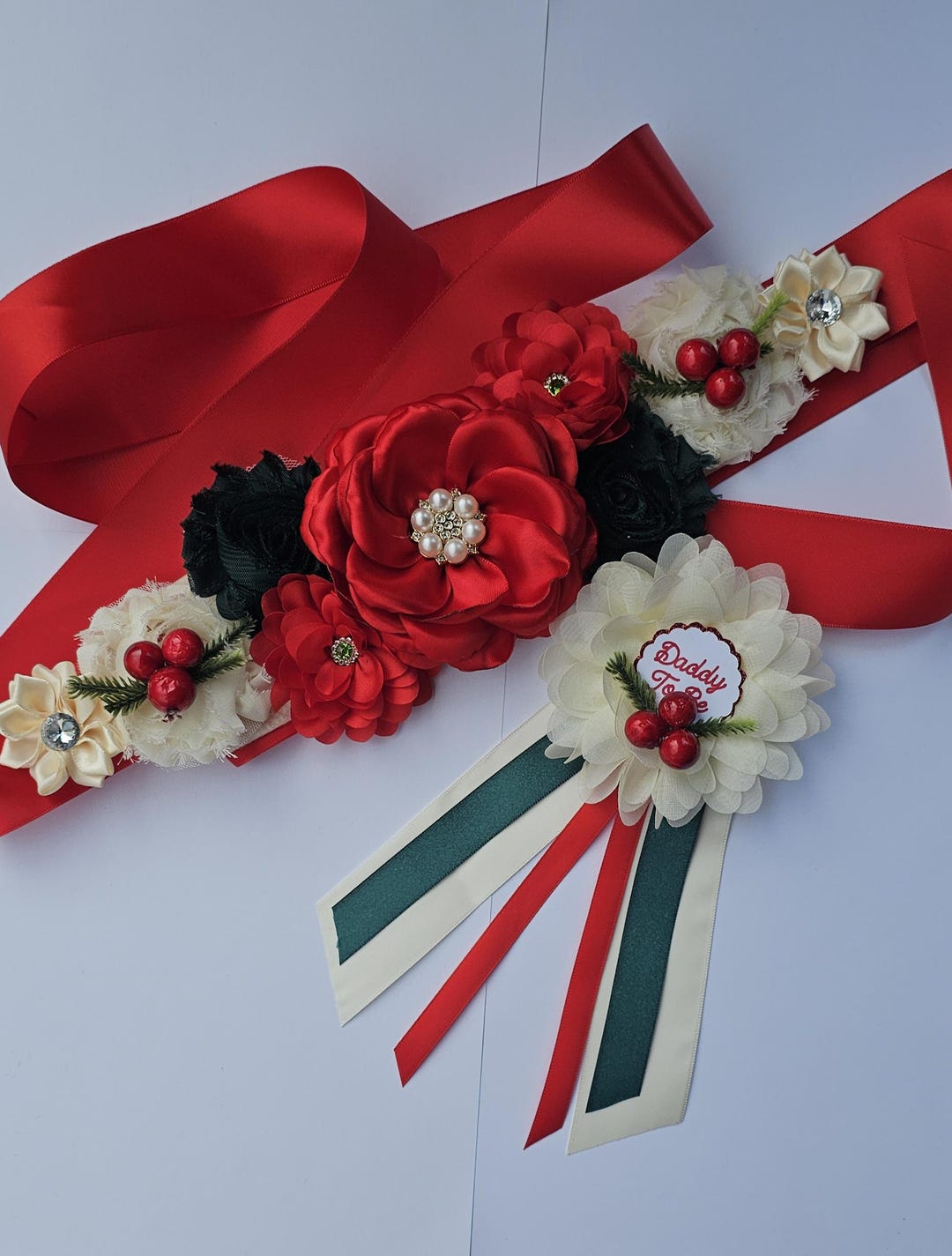 Santa Baby Shower Theme/christmas Baby Shower Sash/winter Belly Sash ...
