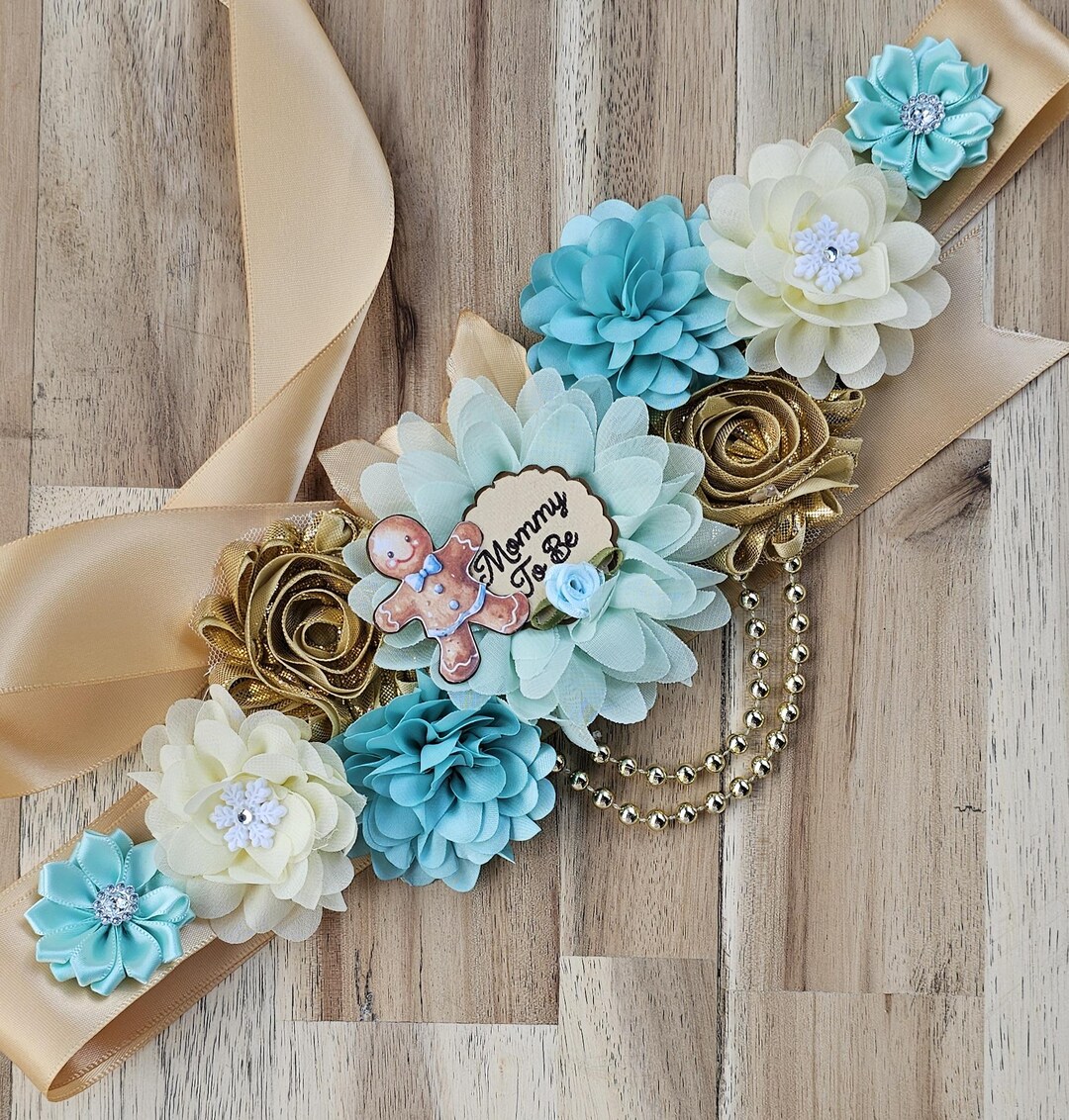 Gingerbread Baby Shower Sash,mom to Be Maternity Sash/winter Baby ...