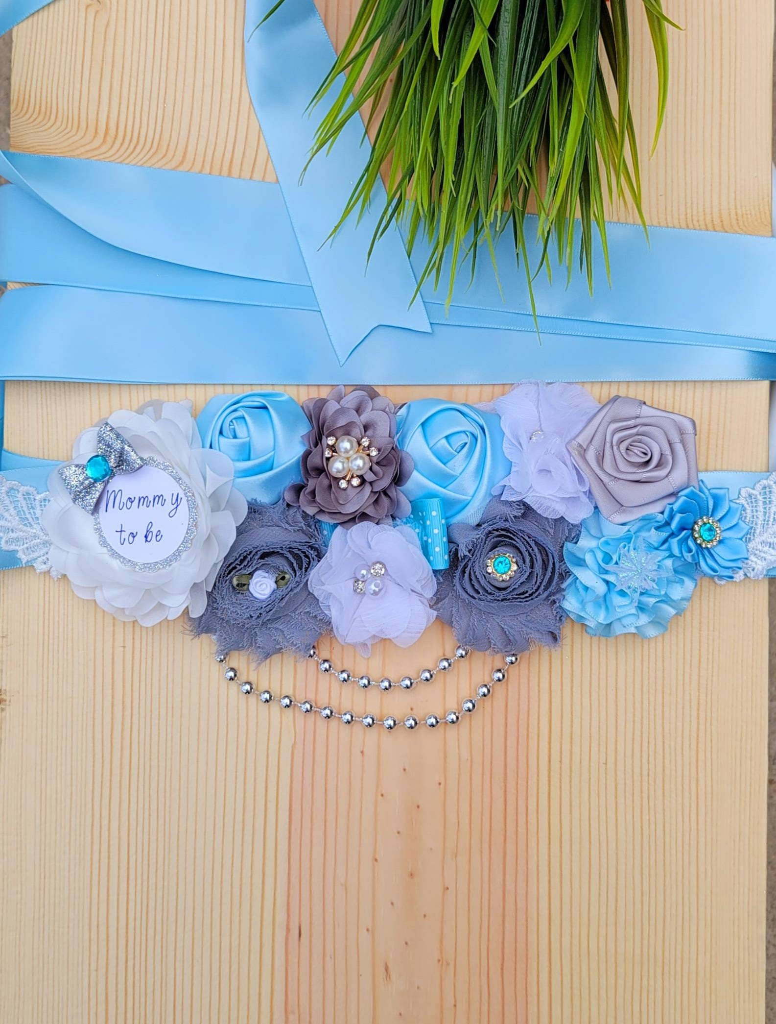 Blue Belly Sash/winter Baby Shower Sash/boy Belly - Etsy