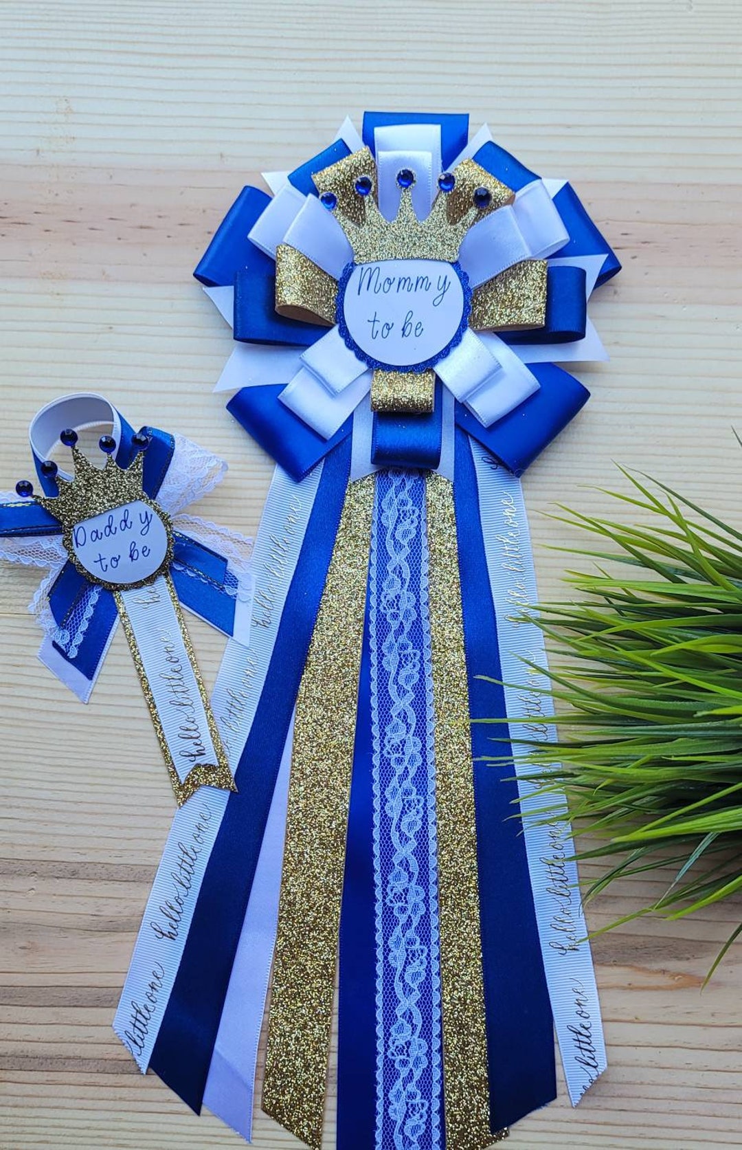 Little Prince Baby Shower Corsage/blue Mom to Be Pin/little Prince Baby ...