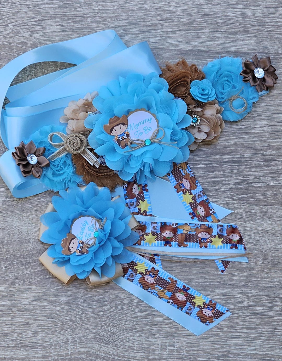Cowboy Baby Shower Sash/western Mom to Be Sash/cowboy Bump Sash/cowboy ...