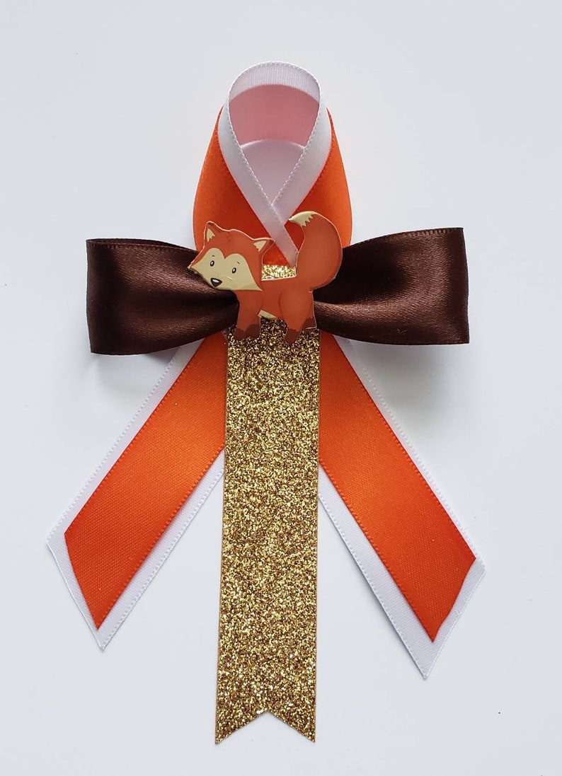 Baby shower guest pins/baby shower capias/brown and orange | Etsy