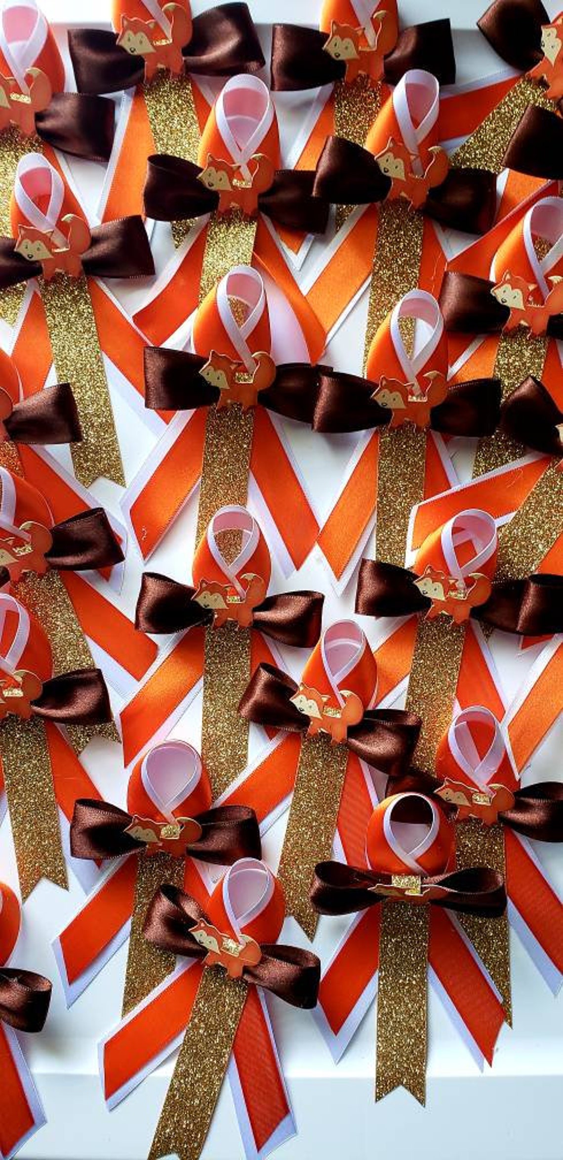 Baby Shower Guest Pins/baby Shower Capias/brown and Orange Pins ...