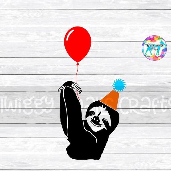 Birthday Sloth Svg - Etsy