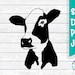 Heifer, Cow Svg, Cow Face, Cow Head, Farm Svg, Herd, Cattle Svg, Cut ...