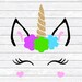Unicorn Head, Unicorn Face, Unicorn Eyelashes, Unicorn Horn, Svg, Dxf ...