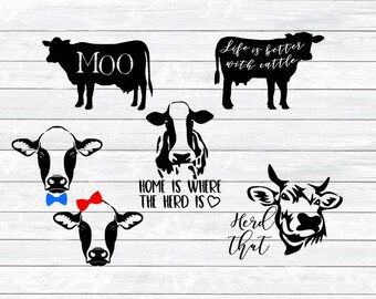 Cow Svg Cow Head Bandana Svg Cow Bandana Heifer Svg Farm