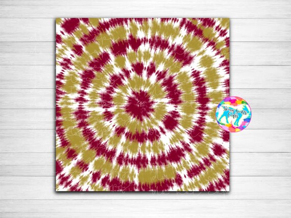 Tie Dye Sublimation Design Download Gold and Maroon Florida | Etsy