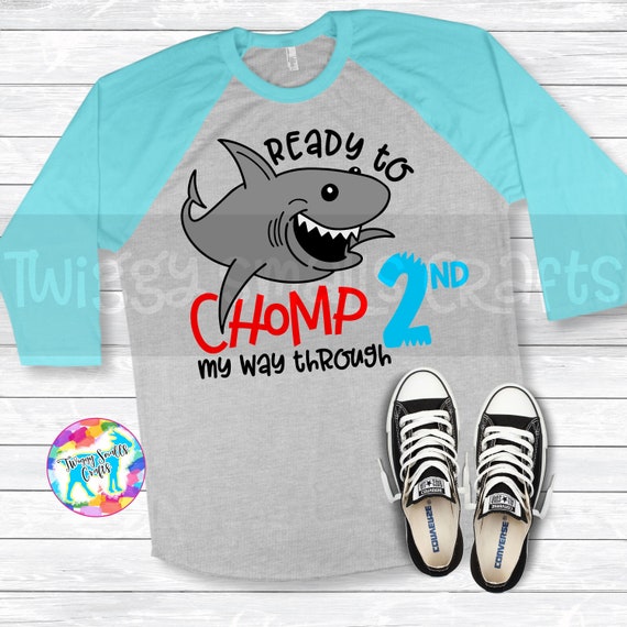 First Day of School 2nd Grade Second Grade Shark SVG DXF | Etsy