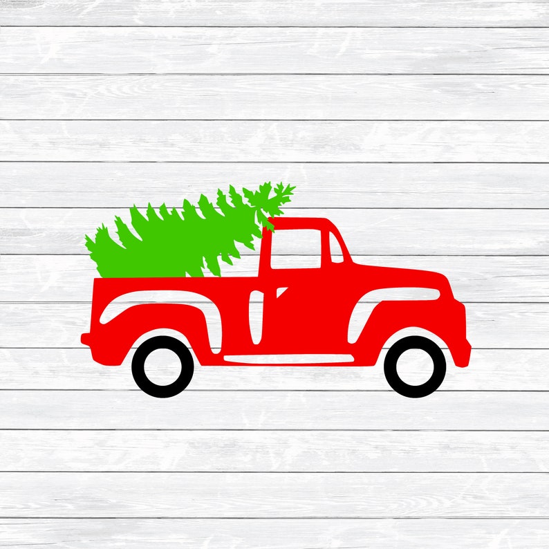 Christmas Svg, Tree Truck, Christmas Clipart, DXF, PNG, SVG, Files For ...