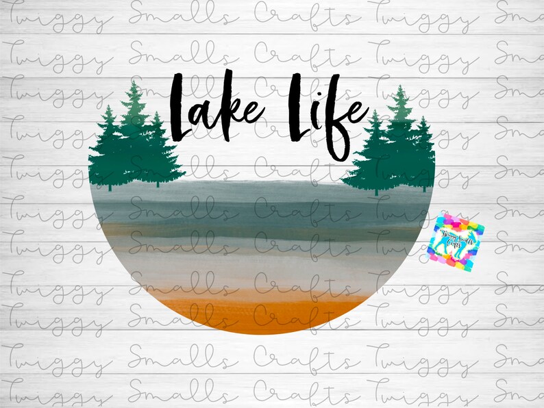Lake Life Sublimation Design Download PNG Watercolor | Etsy