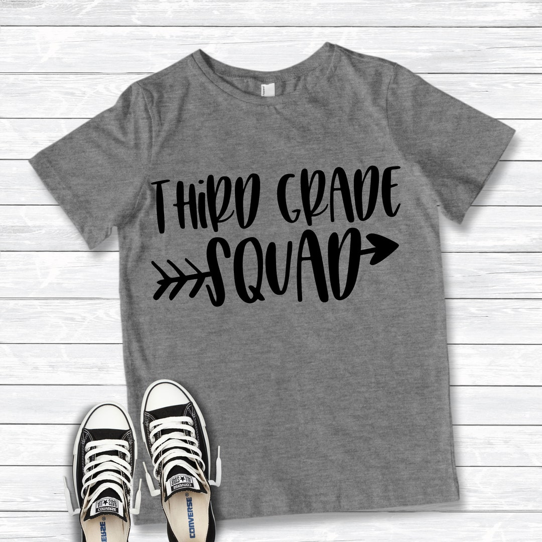 Third Grade Svg, 3rd Grade Squad, Teacher Shirt, Back to School, 1st ...