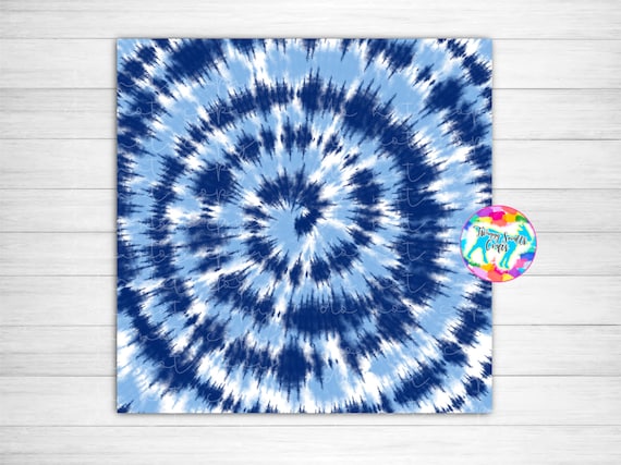 Blue and White tie dye sublimation design download PNG files | Etsy