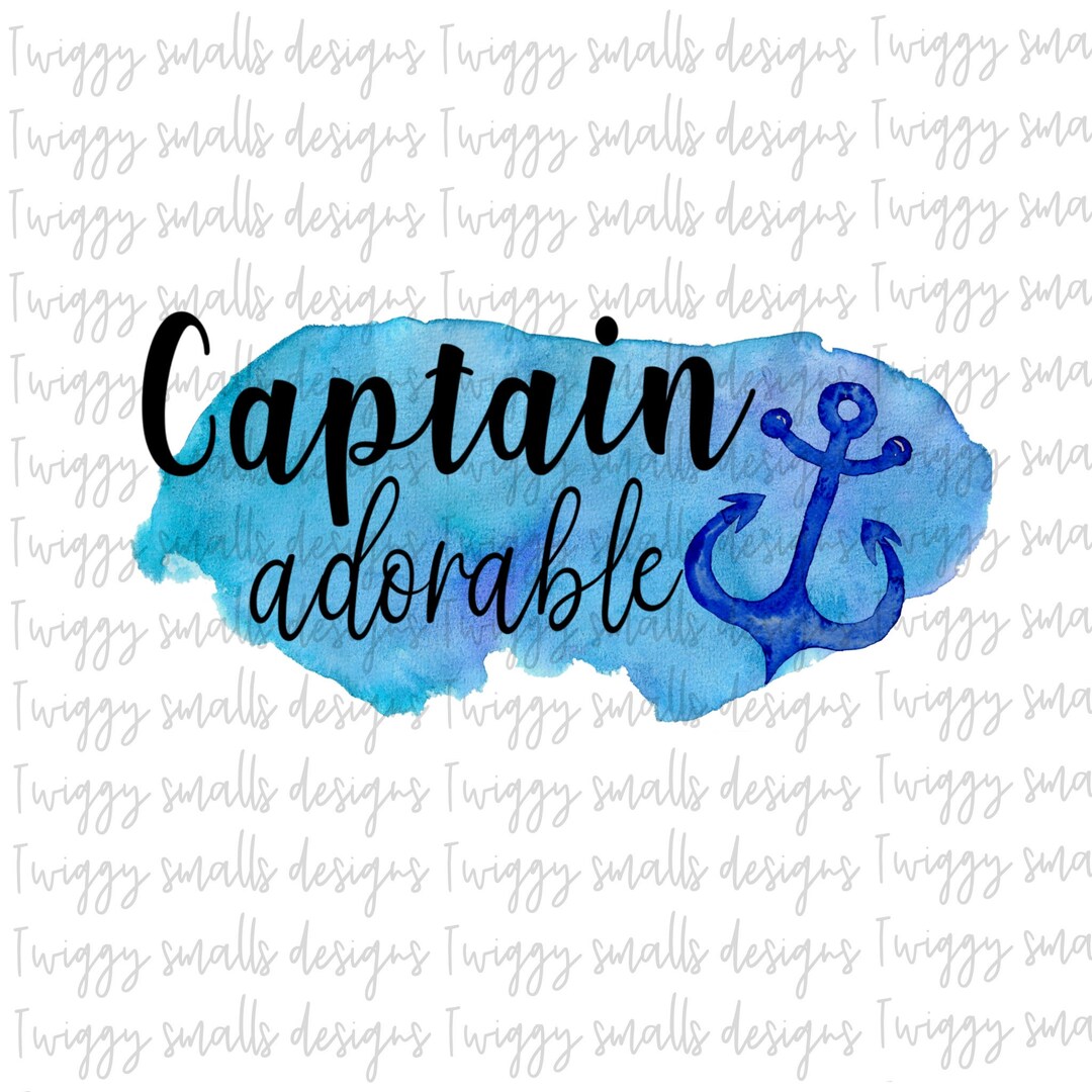 Baby Sublimation Design Download, Captain Adorable, Baby Boy, PNG ...