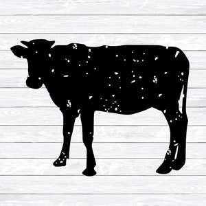 Grunge Cow Svg, Distressed Cow, Heifer, Bull, Farm, SVG DXF PNG, Files ...