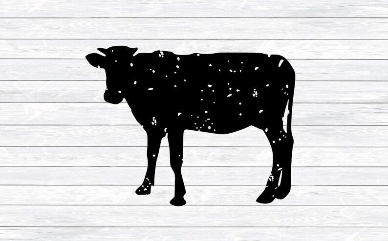 Grunge Cow Svg, Distressed Cow, Heifer, Bull, Farm, SVG DXF PNG, Files ...