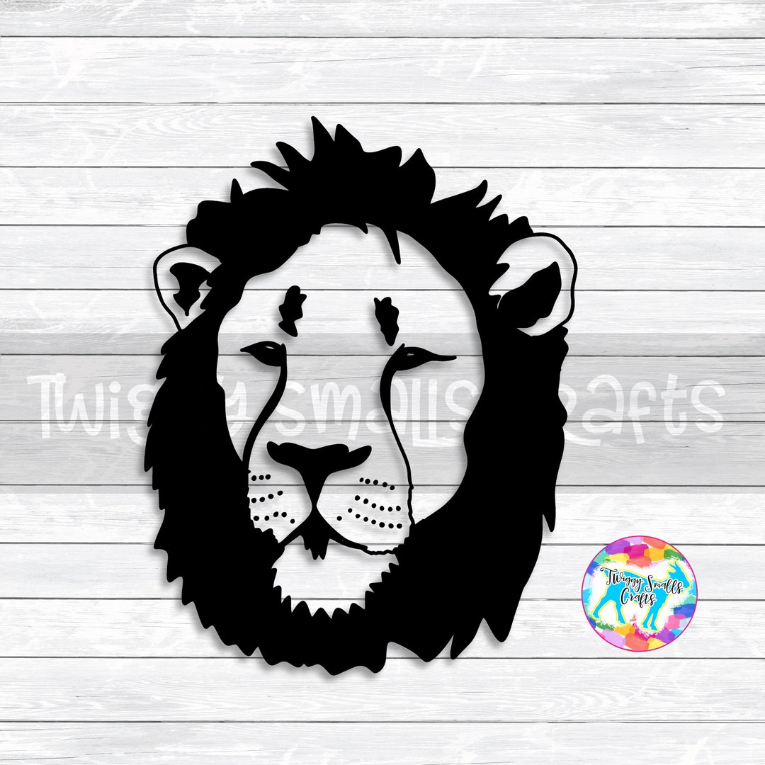 Lion Head, SVG, DXF, PNG, Hand Drawn, Files For, Silhouette, Cricut ...