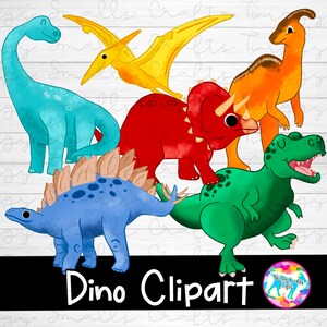 Dinosaur Clipart Bundle, Sublimation Pngs, Dino Birthday, Tyrannosaurus ...