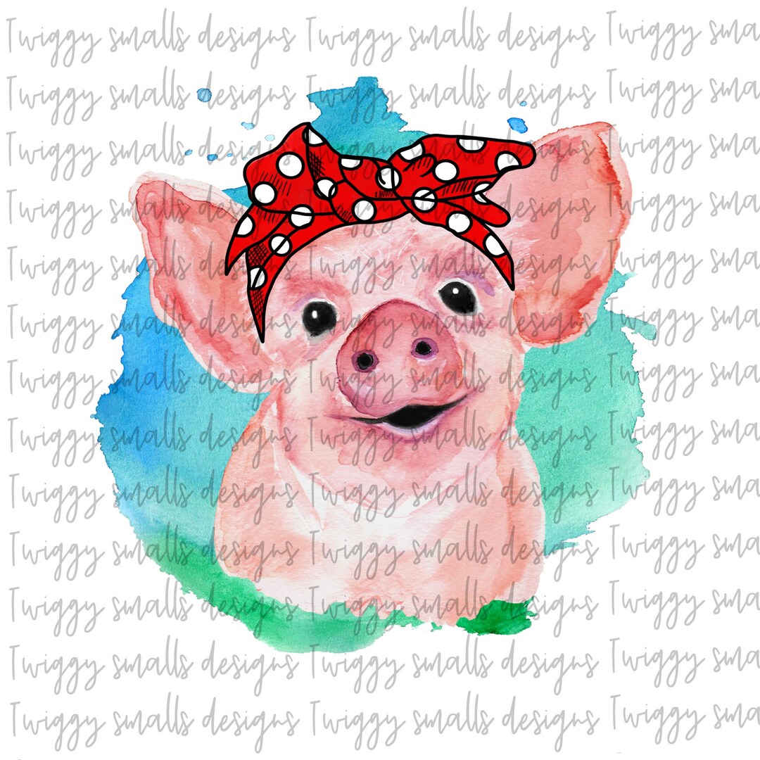 Watercolor Pig, Sublimation, Design Downloads, Sublimation Graphics ...