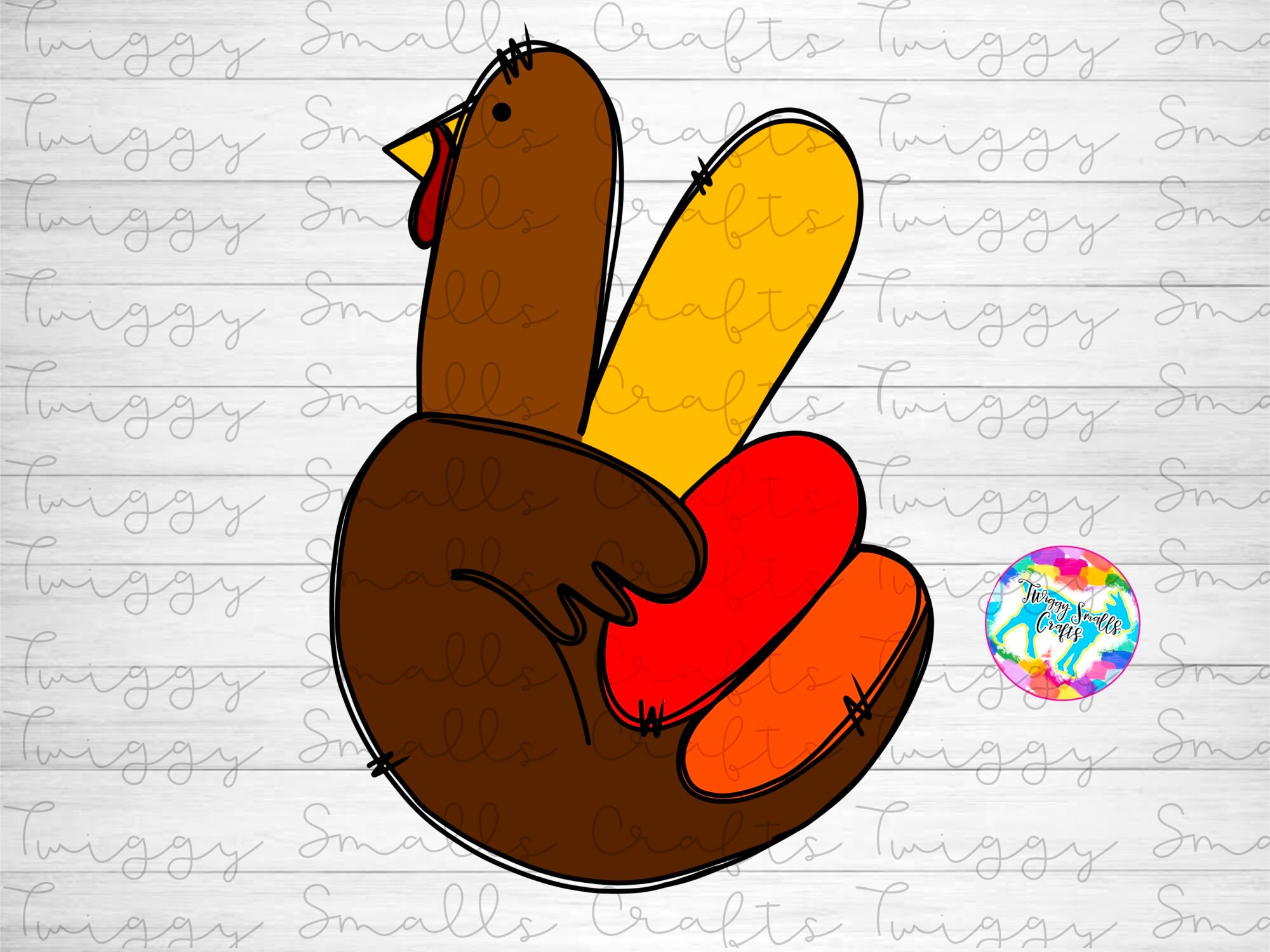 Peace Sign Turkey Sublimation Design Download PNG | Etsy