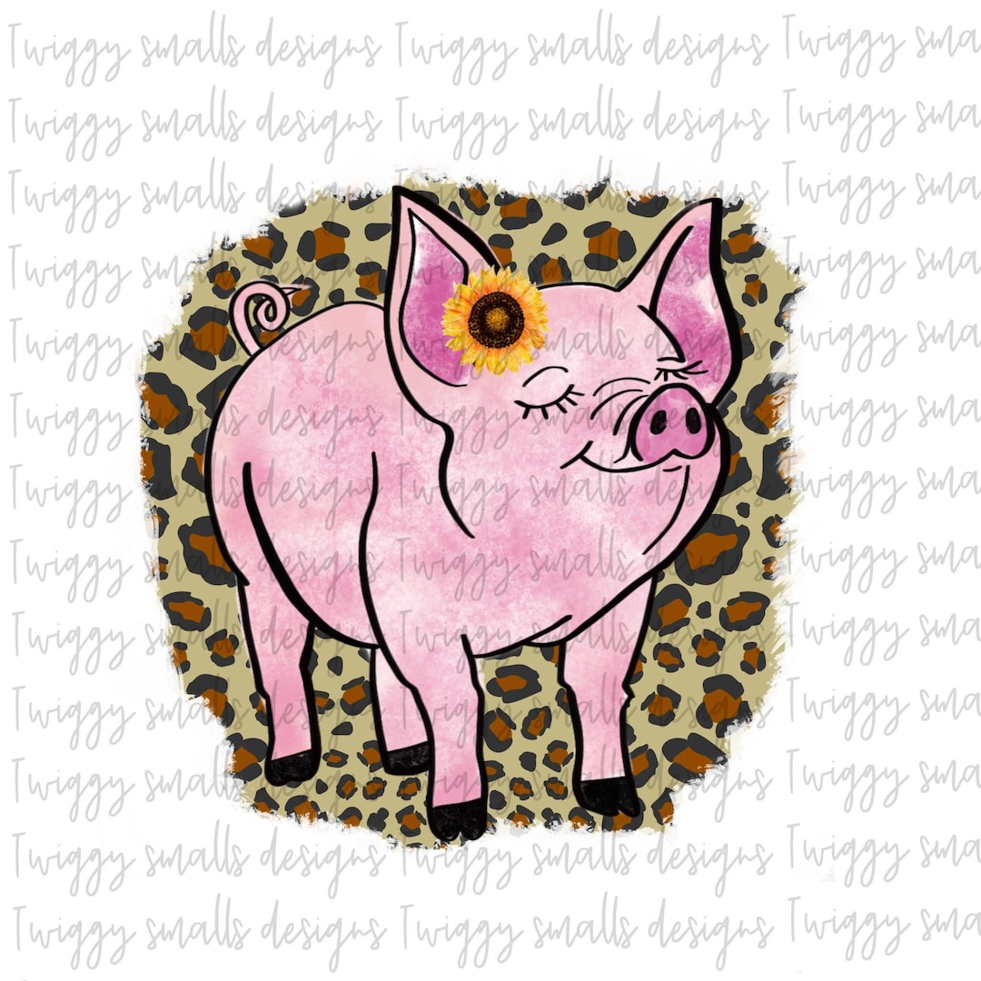 Pig Sublimation Design, Design Download, Ready to Print, Watercolor Pig ...