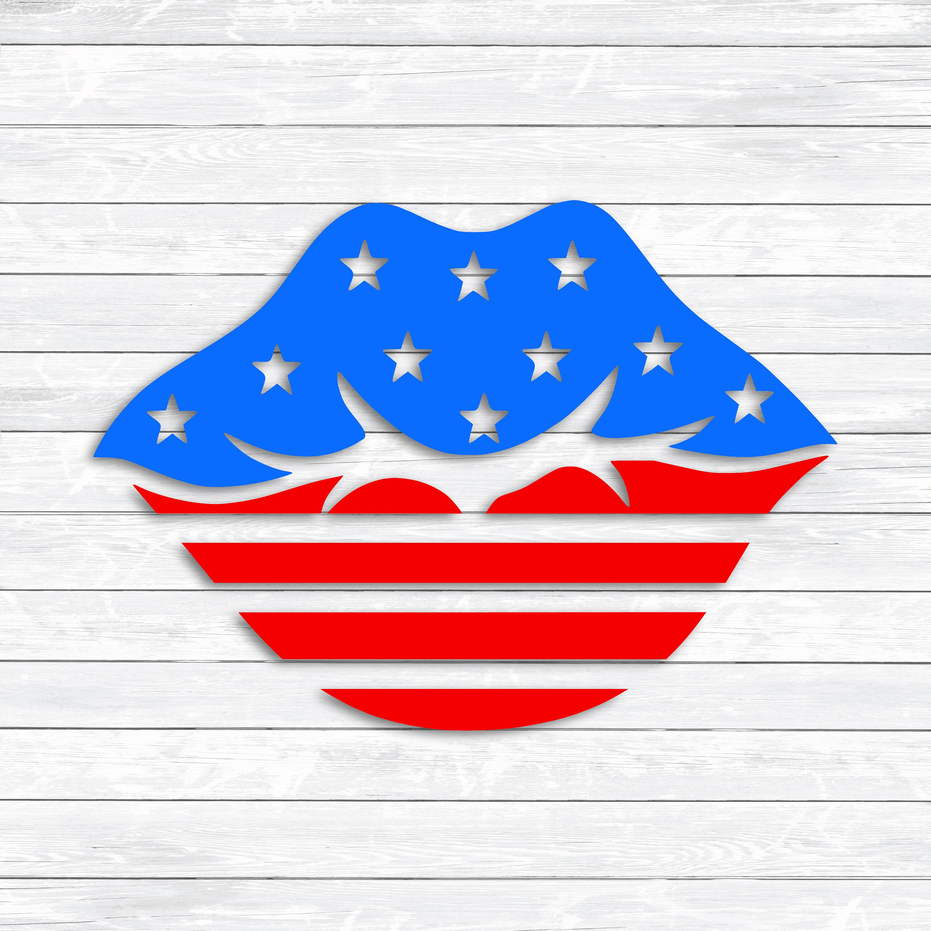 July 4th Svg USA flag Svg Patriotic America Lips Kiss | Etsy