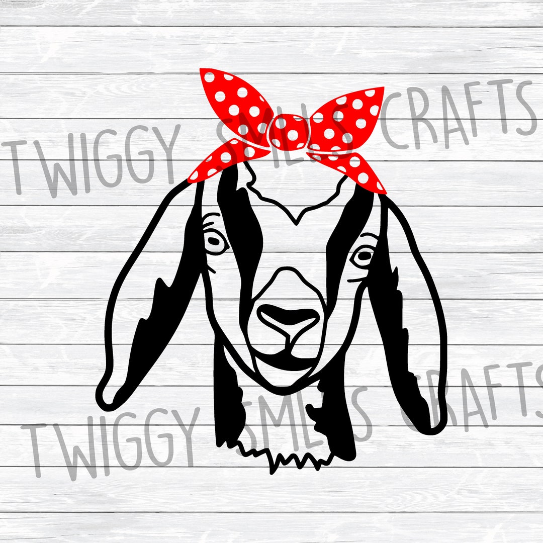 Bandana Goat Svg, Show Goat, Bandana, Polka Dots, Farm Svg, Dxf, Png ...