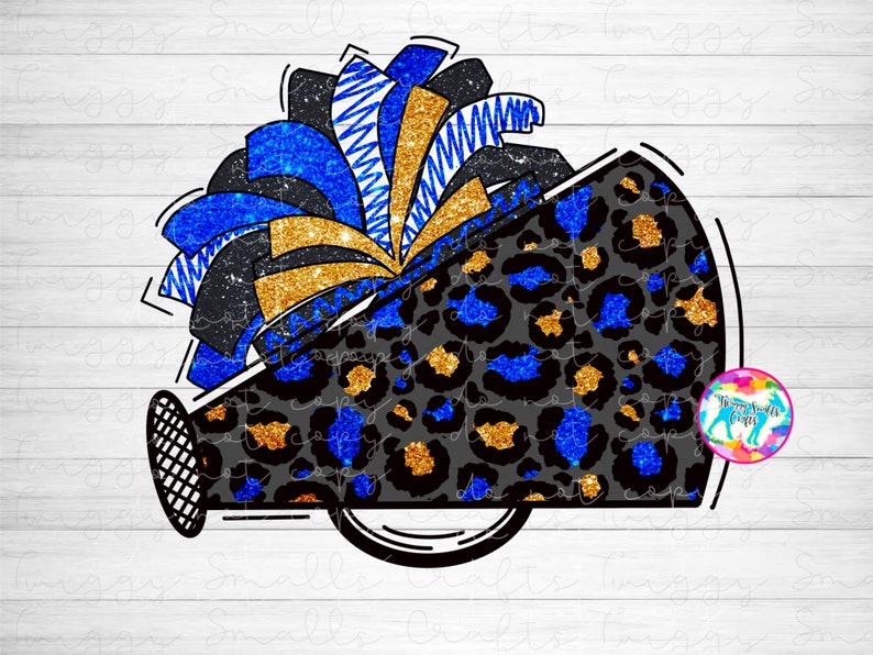 Cheer Sublimation Design Downloads Cheerleading Gold Blue - Etsy