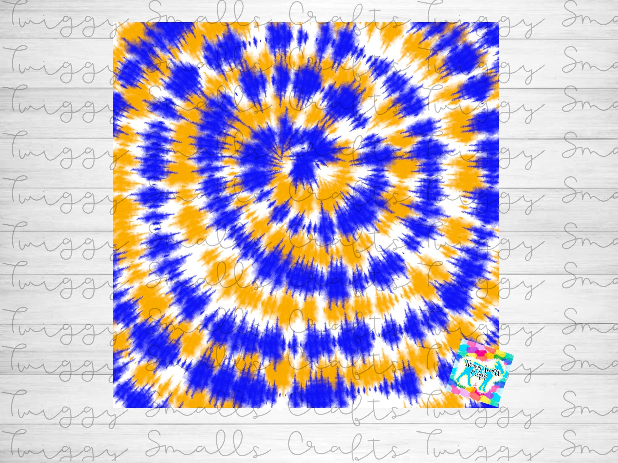 Tie Dye Sublimation Design Download Blue and Gold Yellow - Etsy