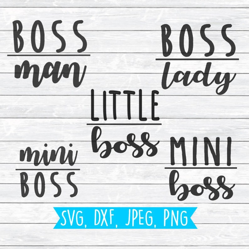 Boss Lady Svg, Boss Man Svg, Mini Boss, Little Boss, Boss Family ...