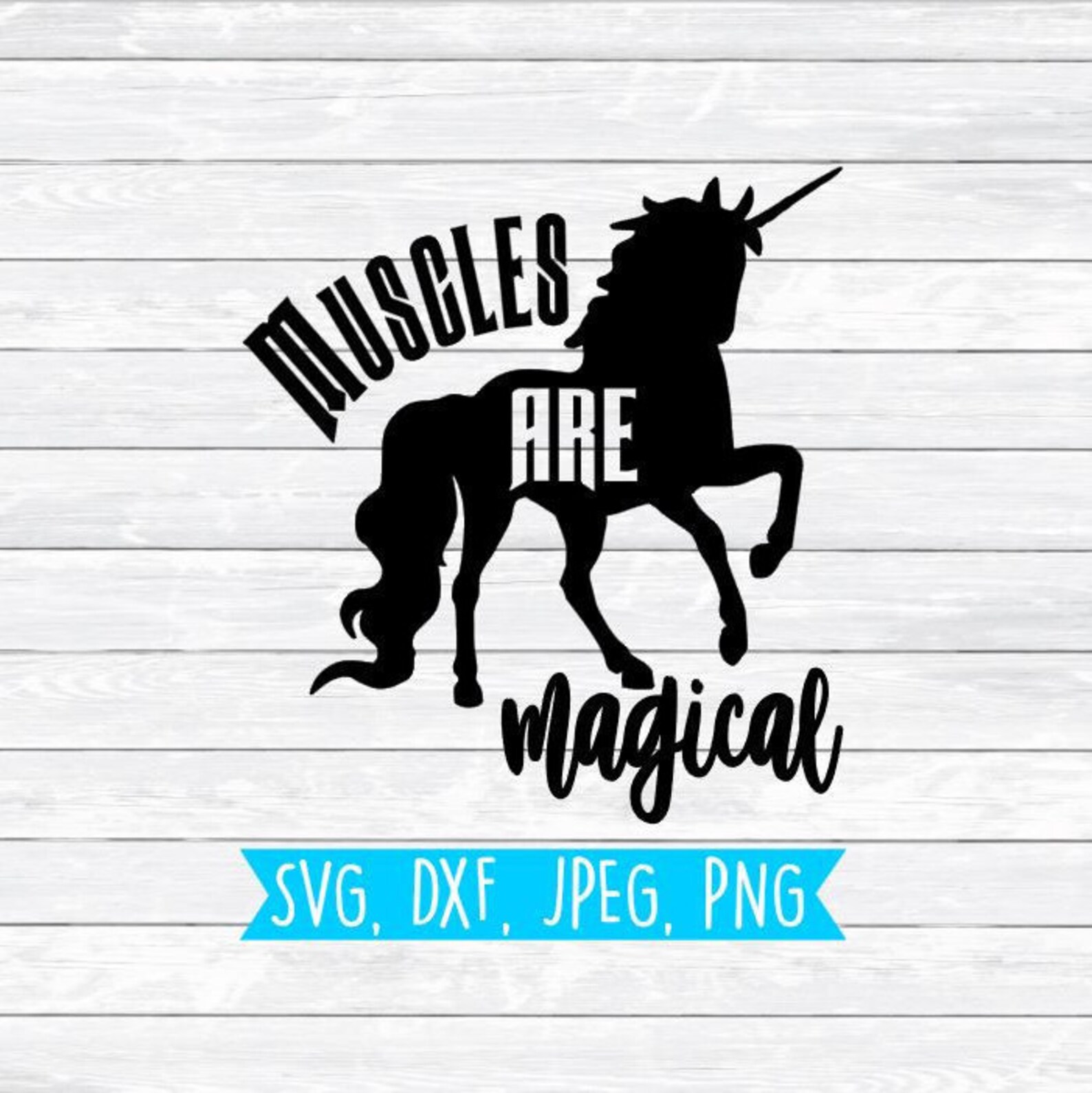 Muscles Are Magical Gym Svg Unicorn Svg Fitness Svg Funny | Etsy
