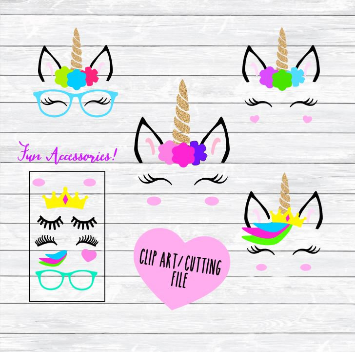 Unicorn Svgunicorn Face Svgunicorn Head Svgunicornclip - Etsy