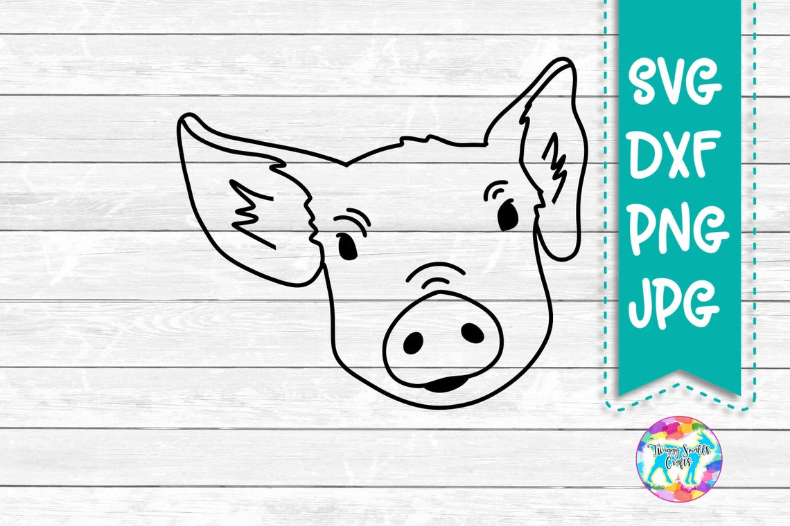 Pig Svg Pig Face Pig Head SVG DXF PNG Files For - Etsy