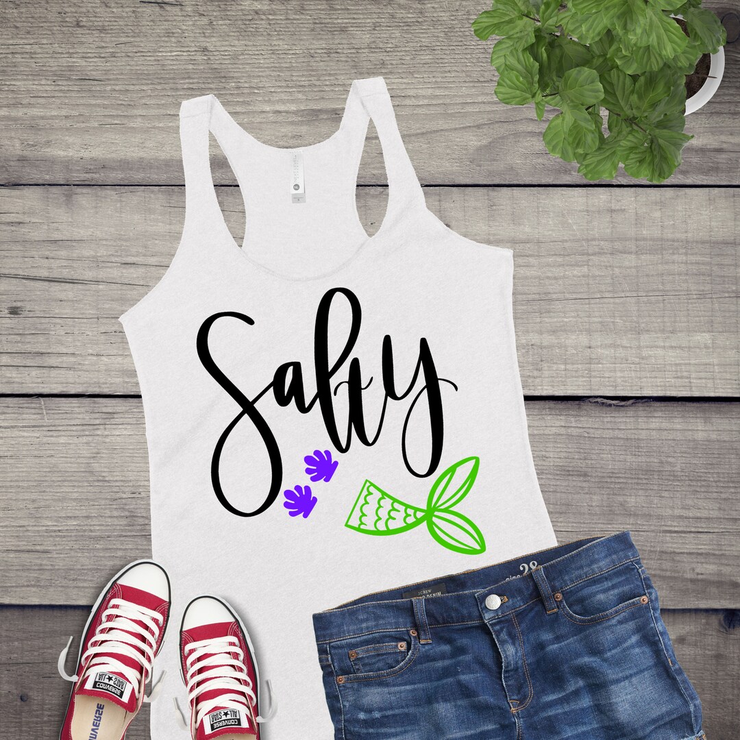 Salty Svg, Salty AF, Mermaid Svg, Beach Svg, Summer Svg, DXF, PNG, Svg ...