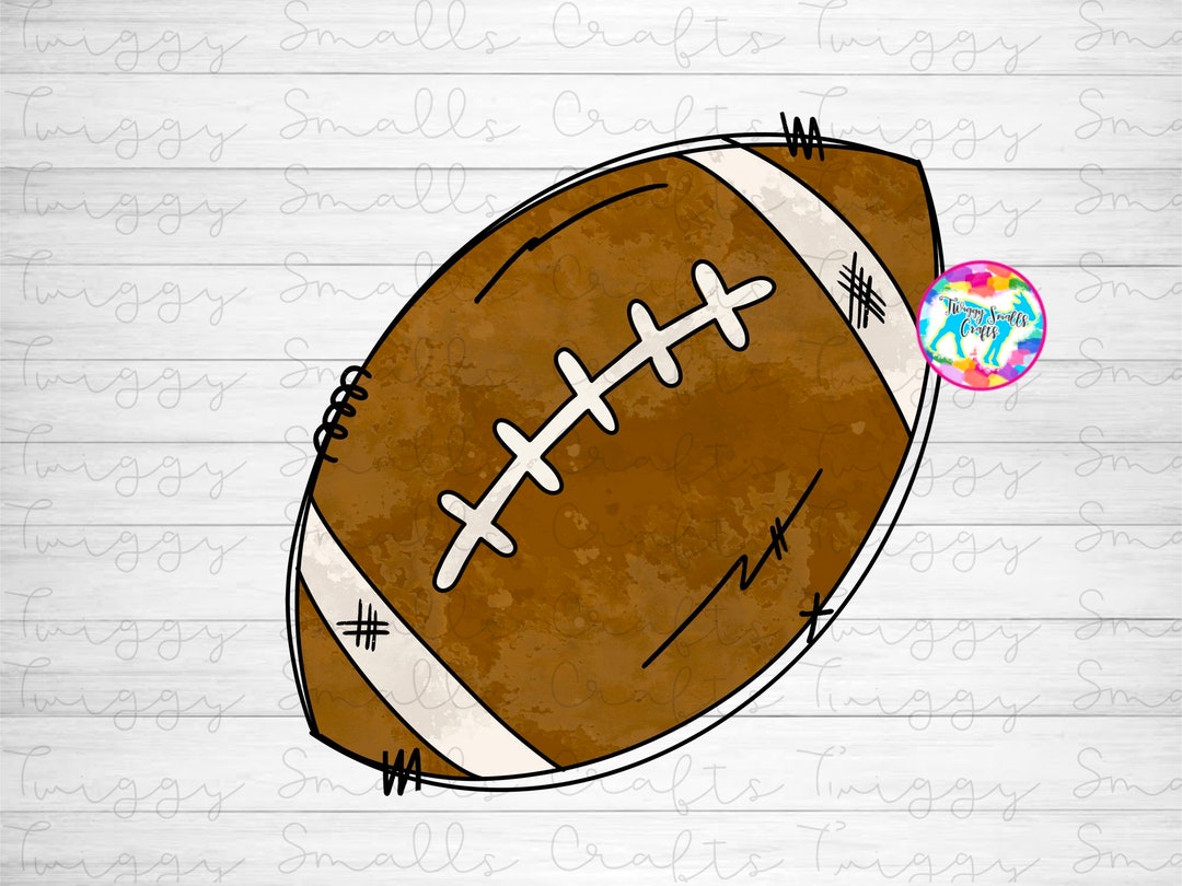 Doodle Football, Football Sublimation PNG, Watercolor Football ...