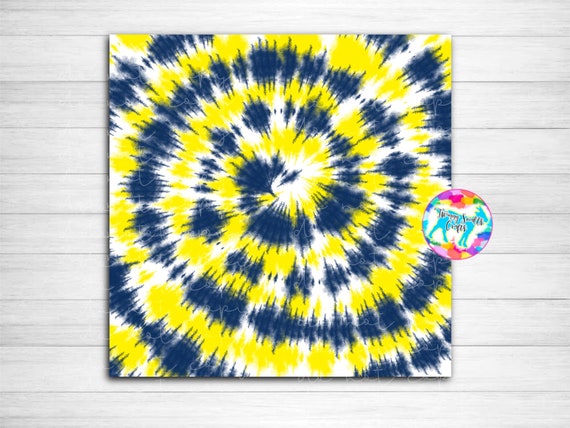 Tie Dye Sublimation Design Download Blue and Yellow Digital | Etsy