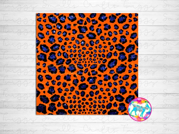 Orange and Blue Leopard Sublimation Elements Sublimation | Etsy