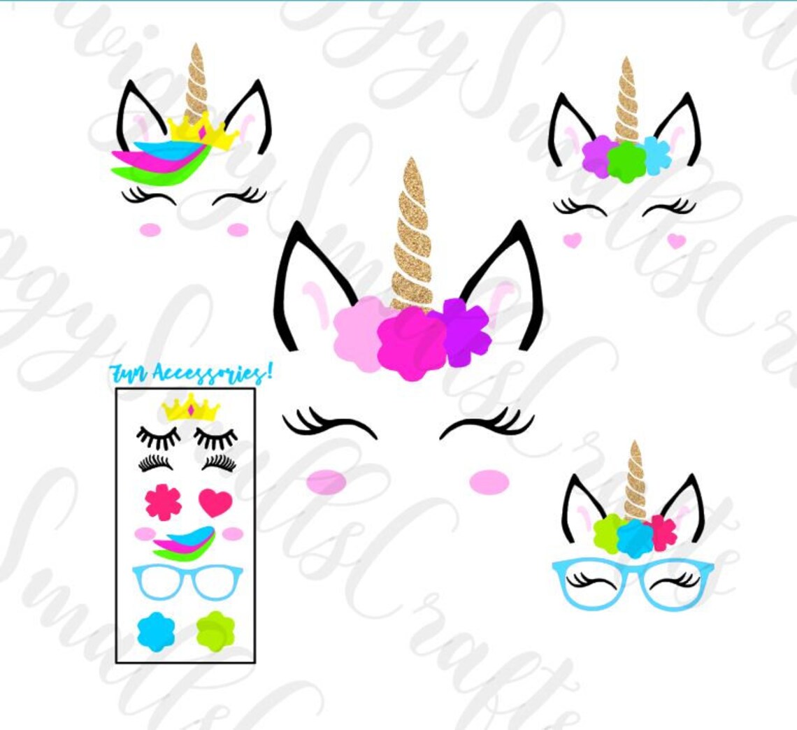 Unicorn Svgunicorn Face Svgunicorn Head Svgunicornclip - Etsy