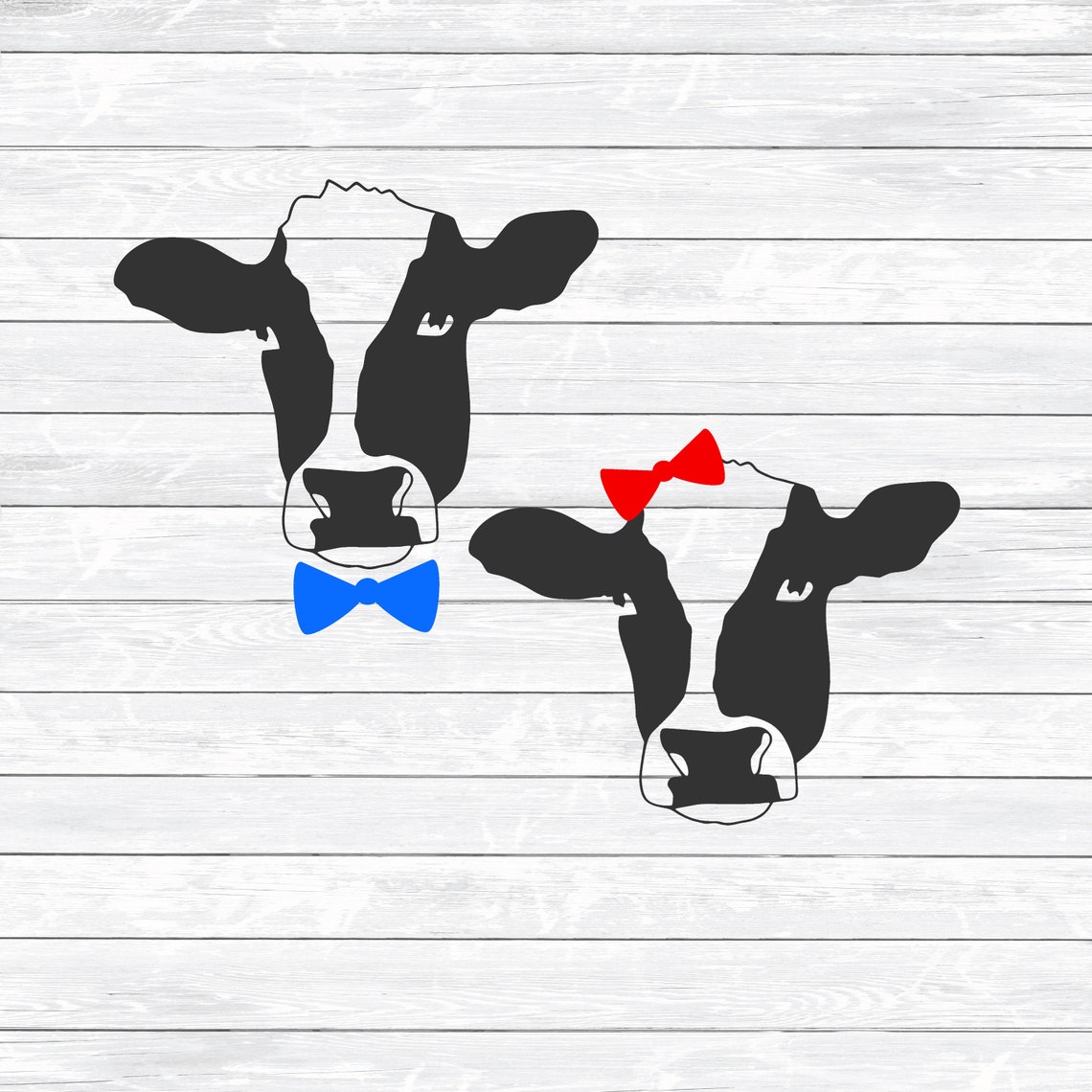 Cow Head Svg Girl Cow Boy Cow Baby Svg Farm Svg Bow Svg - Etsy
