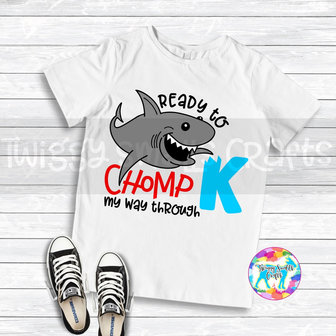 First Day of School, Kindergarten, Shark, SVG, DXF, PNG, Files For ...